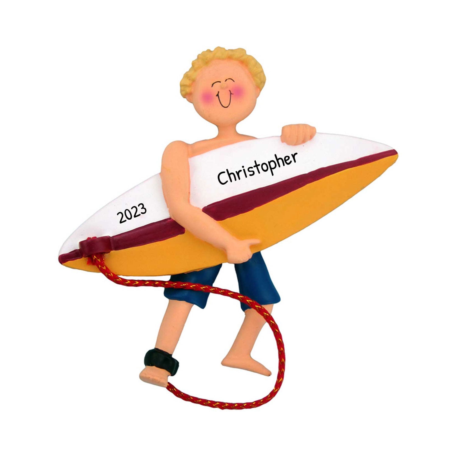 Personalized Surfing Ornaments for Christmas Tree - Surfboard Ornaments ...