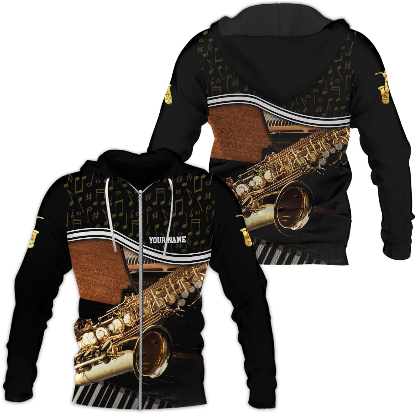 Personalized T Shirt for Saxophone Player, Custom Saxophone 3D Shirt ...