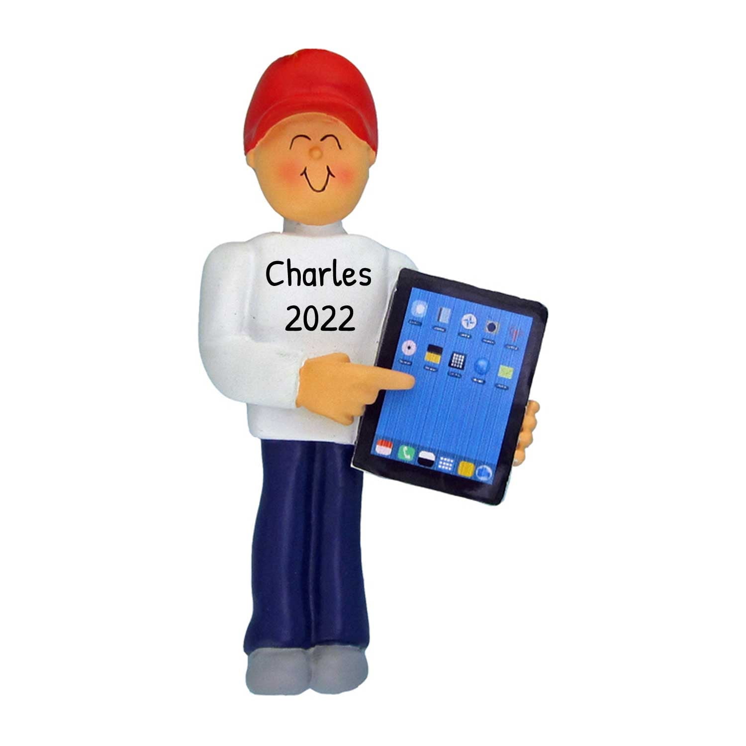 Personalized Tablet Ornament - iPad Ornament, Boys Ornaments, Gamer ...