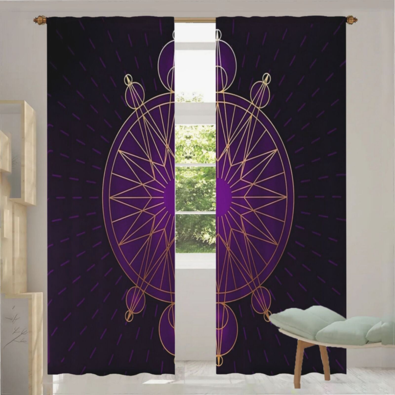 Personalized Tarot Fate Clairvoyance Curtains for Living Room Bedroom ...