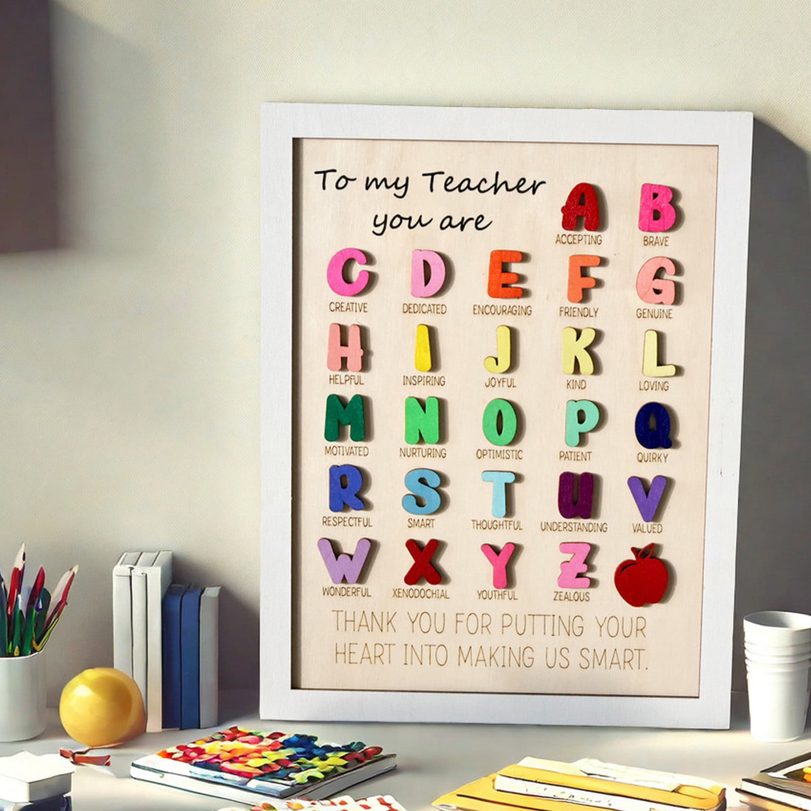 Personalized Teacher Appreciation Gift Custom Alphabet Teacher Sign ...