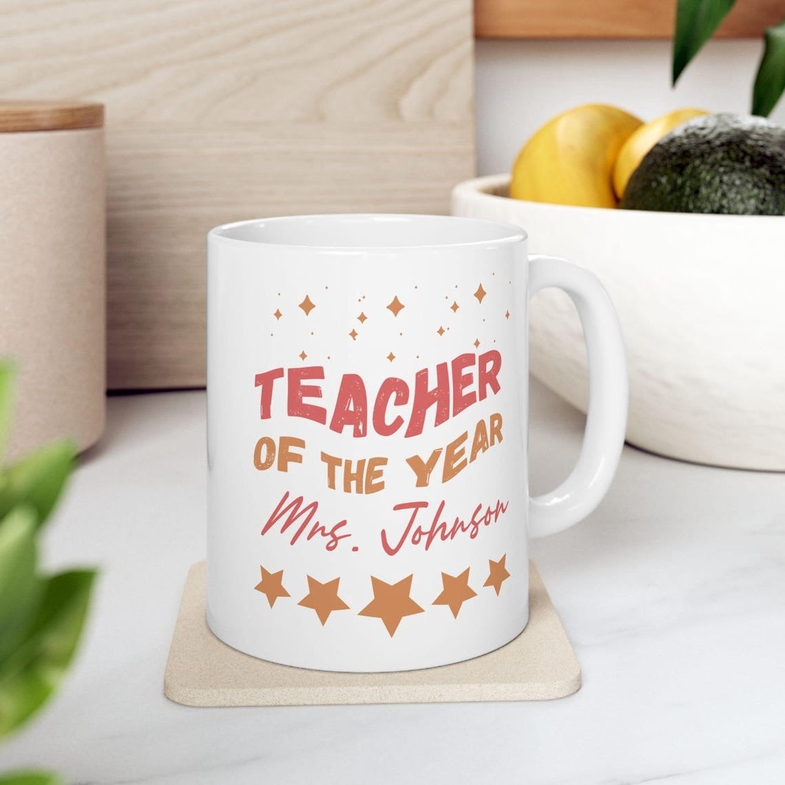 Personalized Teacher Appreciation Mug, Personalized Cup for Teacher End ...