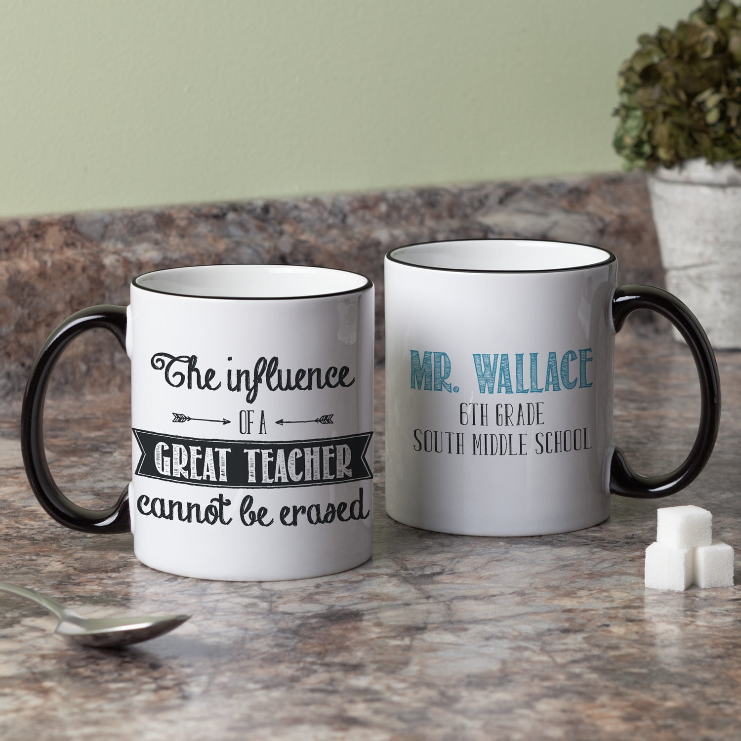 Personalized Teacher Coffee Mug - The Influence Of A Teacher Cannot Be ...