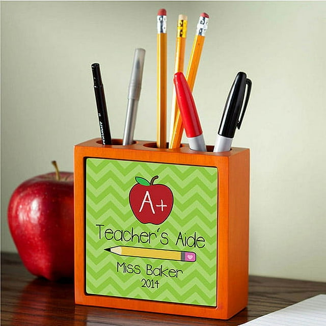 Personalized Teacher's Aide Pen and Pencil Holder - Walmart.com