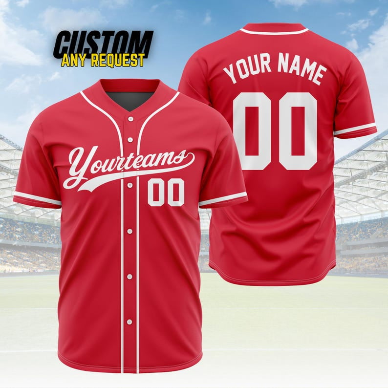 Personalized Team Name And Number Baseball Jersey,Custom Baseball ...