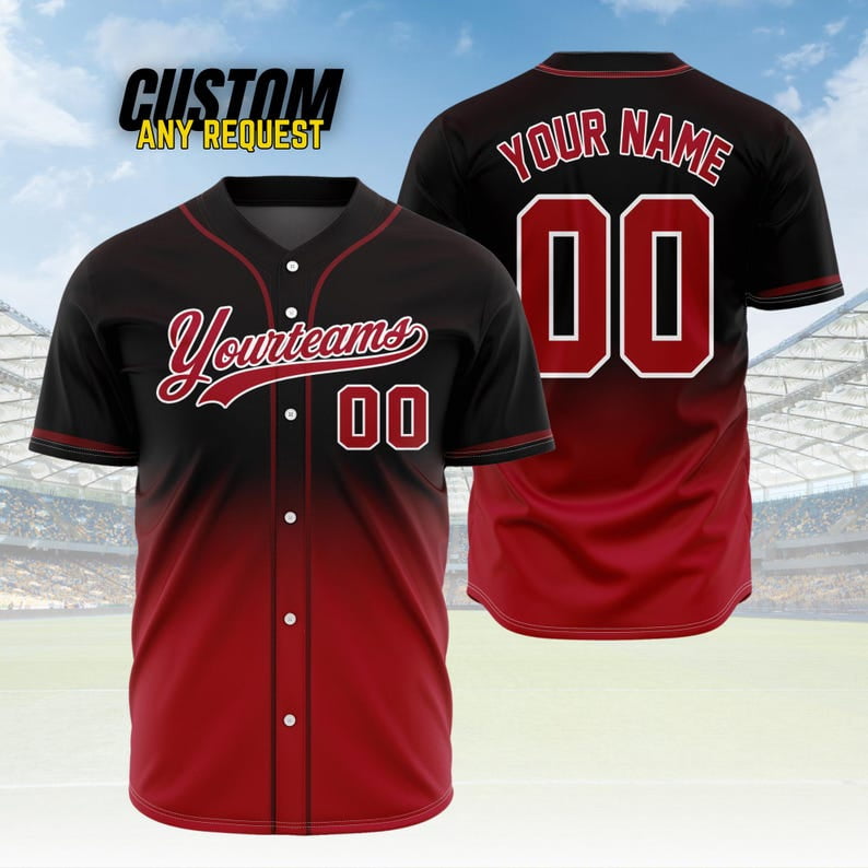 Personalized Team Name And Number Baseball Jersey,Custom Baseball ...