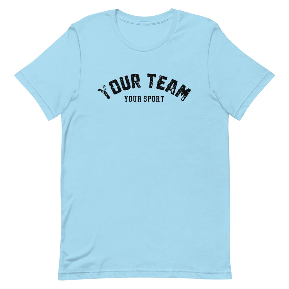 Personalized Team T-Shirt, Custom Sports Shirt Athletic Wear (Ocean ...