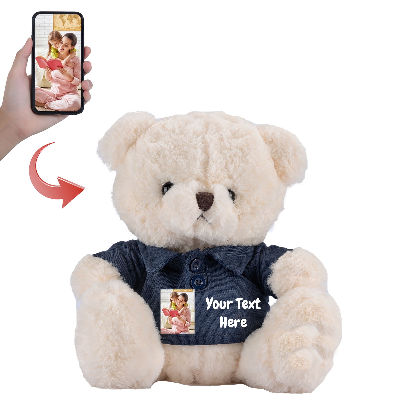 Personalized Teddy Bear Plush Toys, Customized Gifts Stuffed Bear with ...
