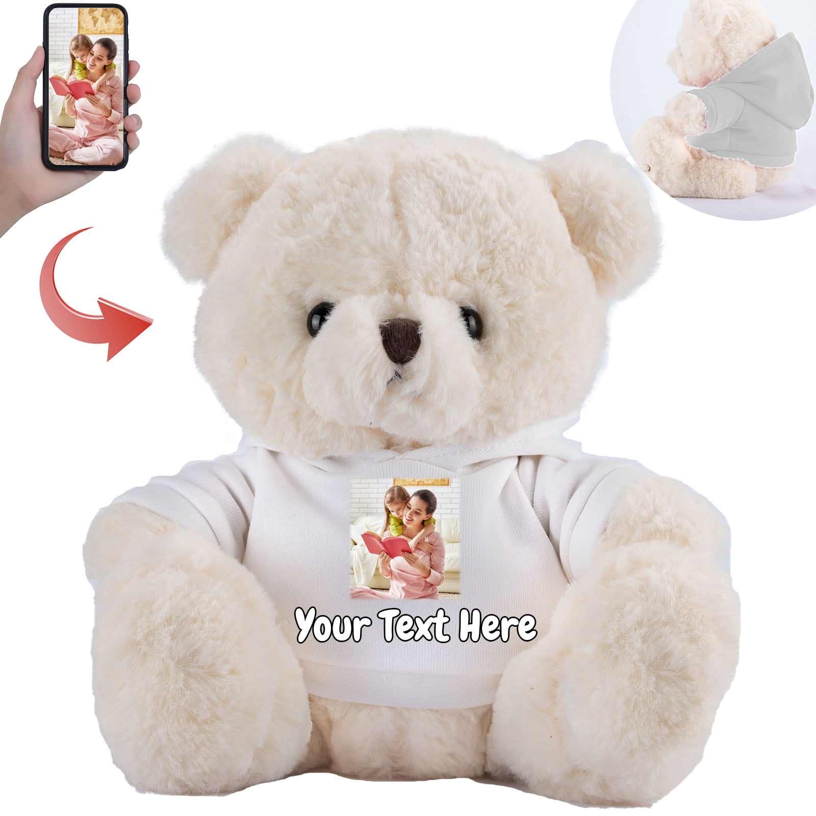 Personalized Teddy Bear as Customized Gifts for Women/ Men with Text ...