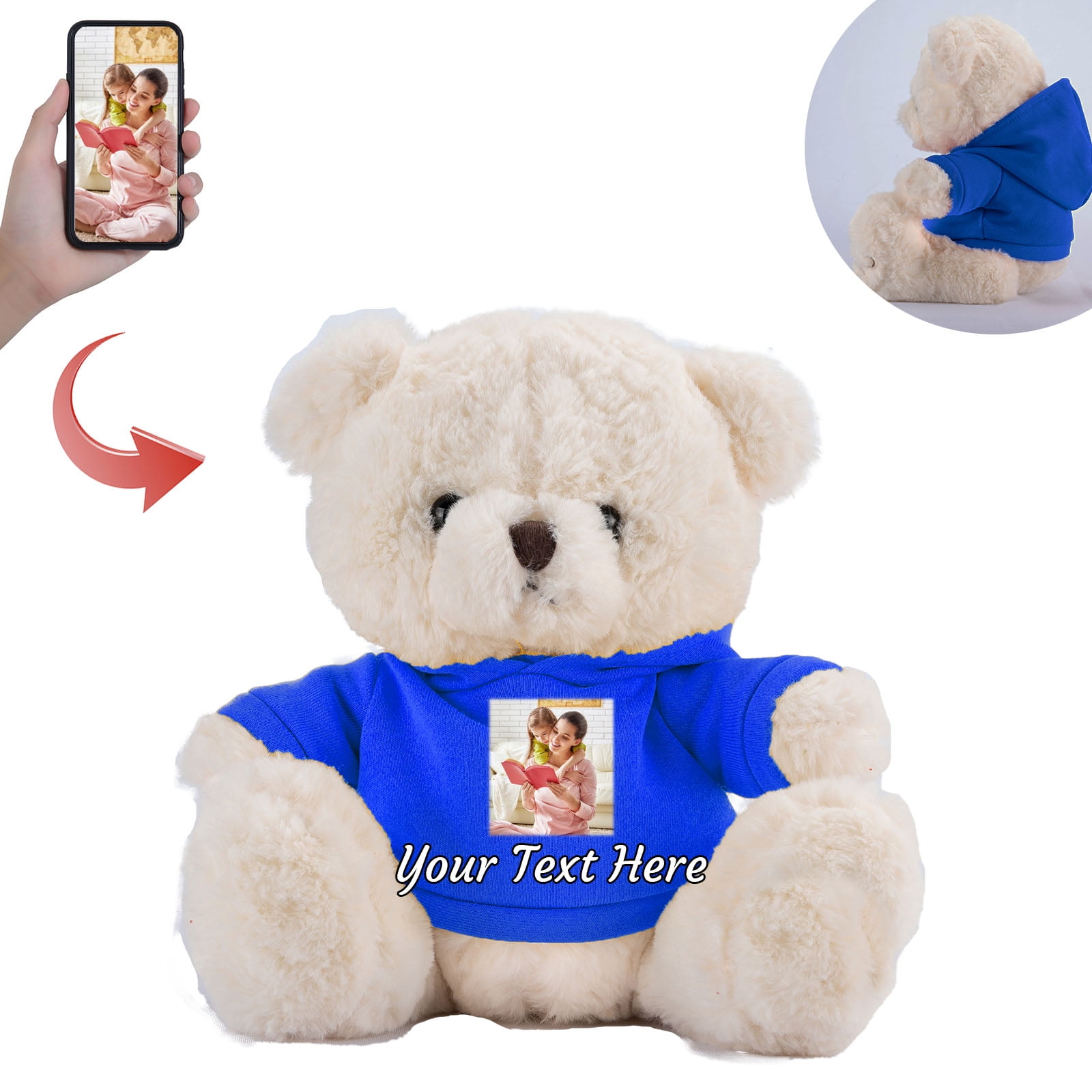 Personalized Teddy Bear as Customized Gifts for Women/ Men with Text ...