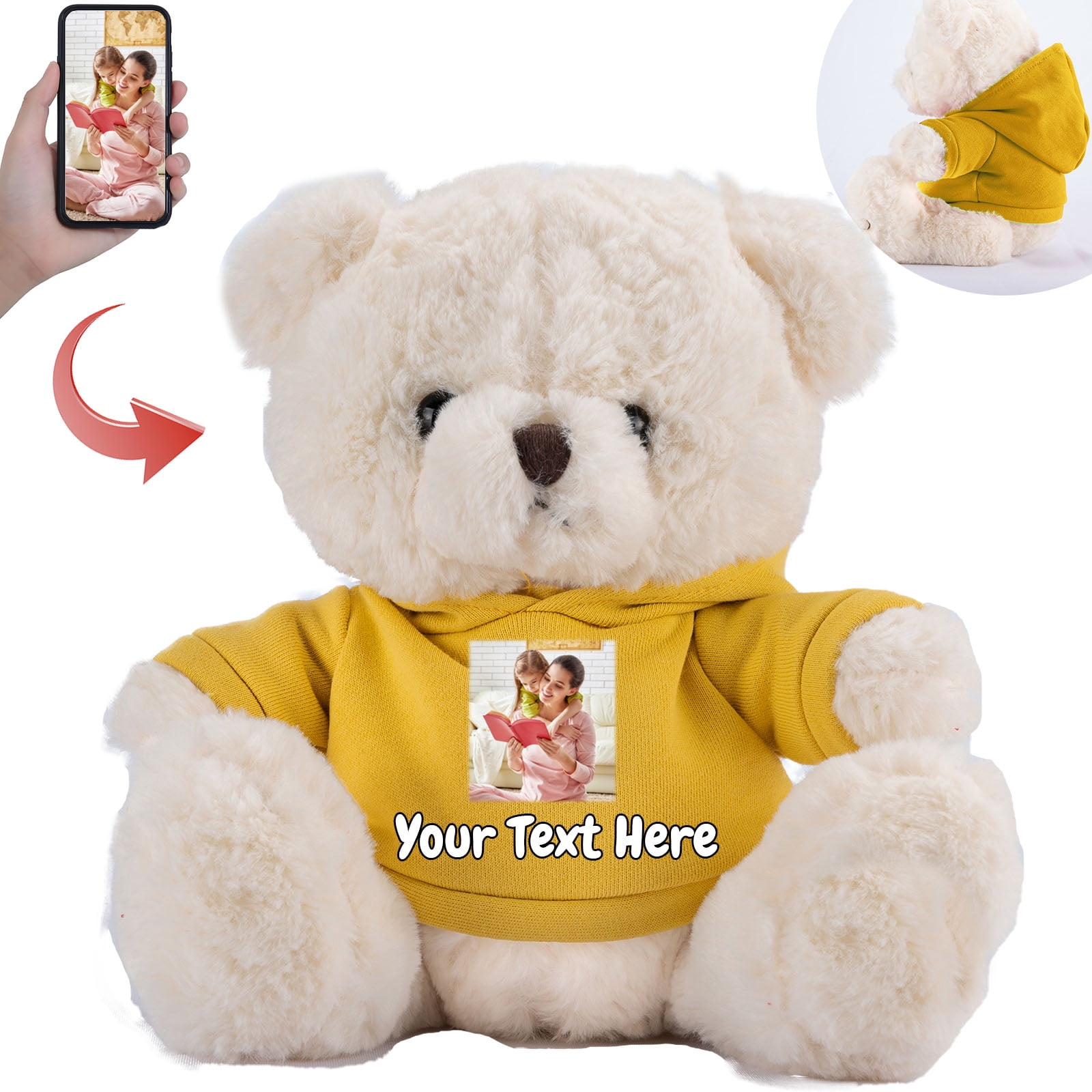 Personalized Teddy Bear as Customized Gifts for Women/ Men with Text ...