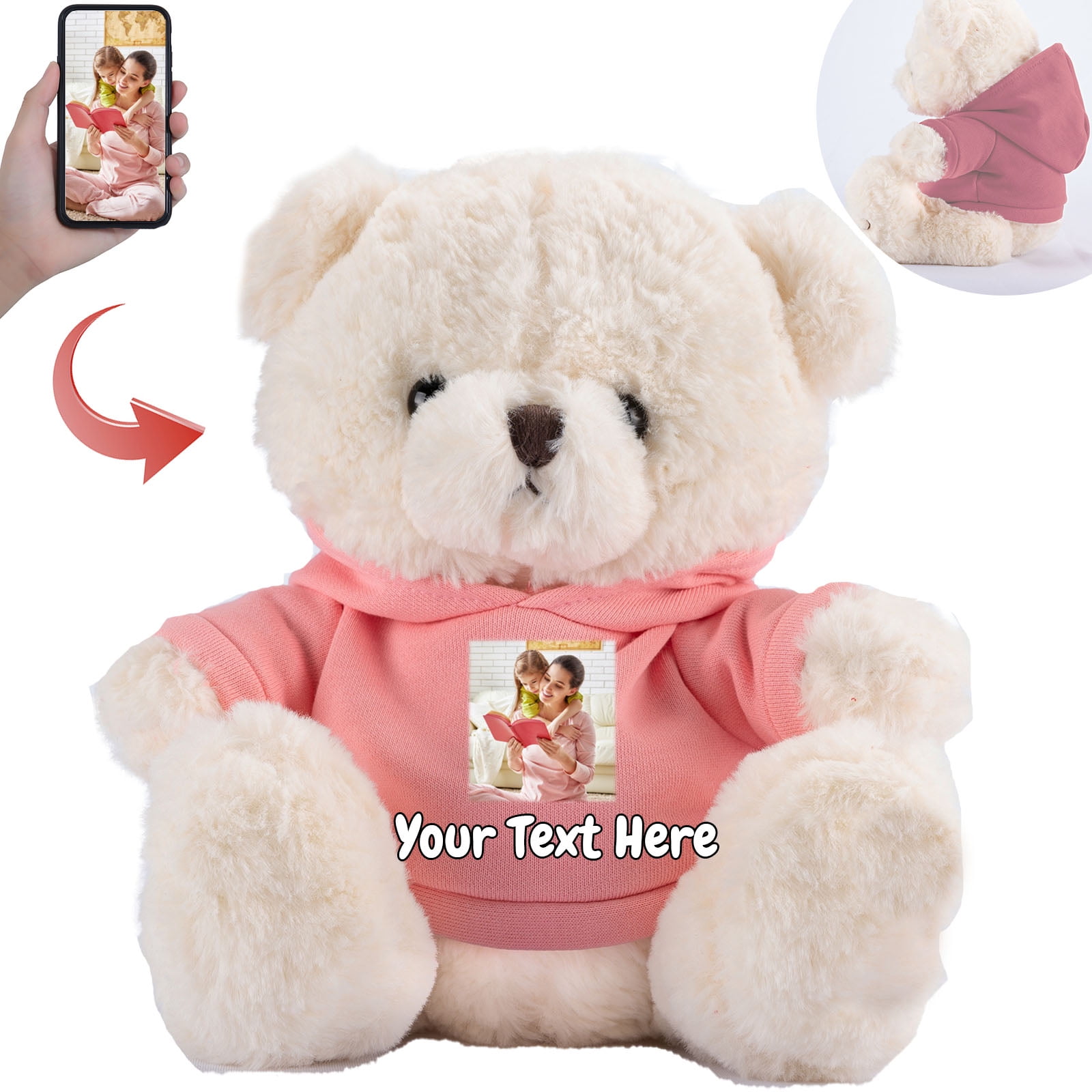 Personalized Teddy Bear as Customized Gifts for Women/ Men with Text ...