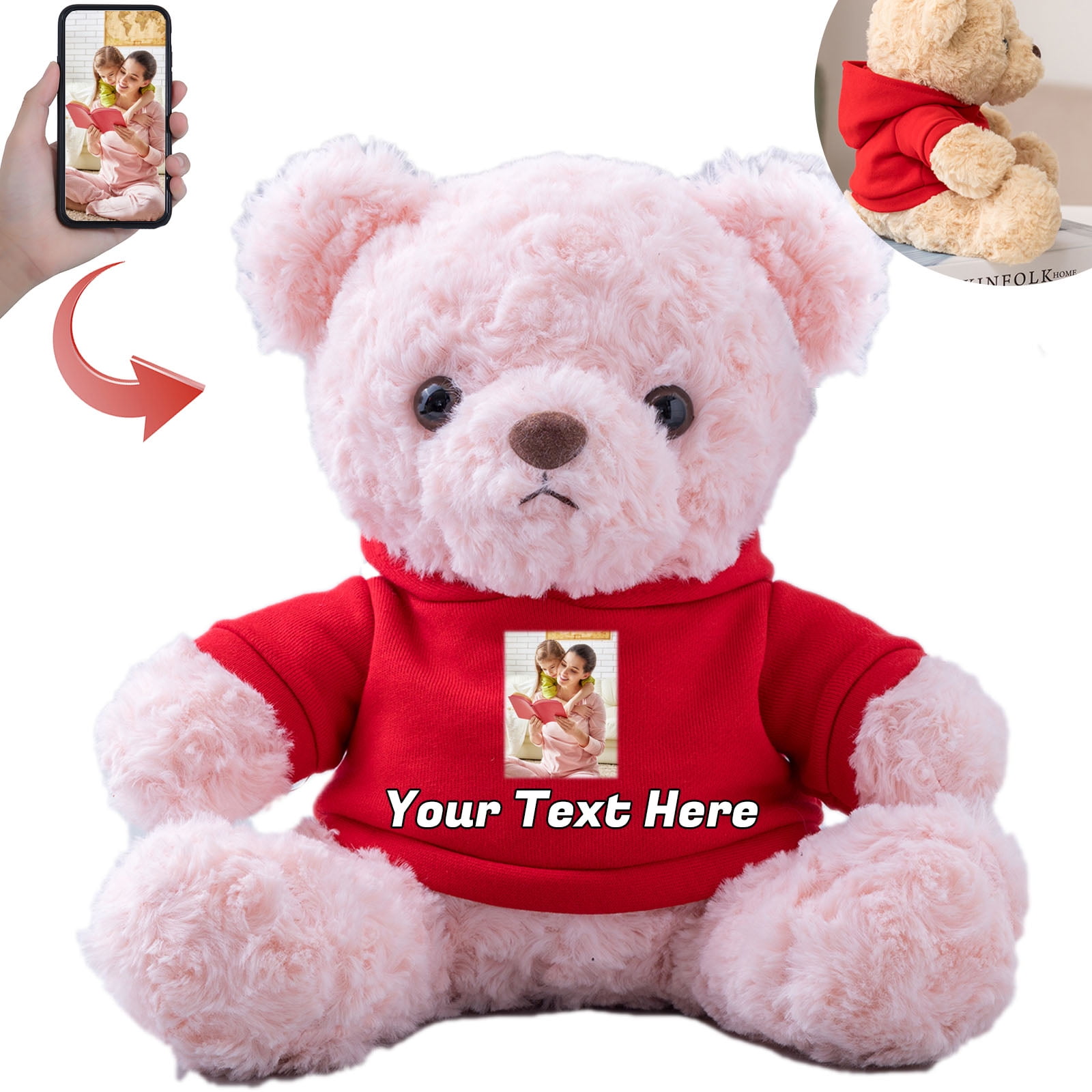 Personalized Teddy Bear as Customized Gifts for Women Men with Text ...