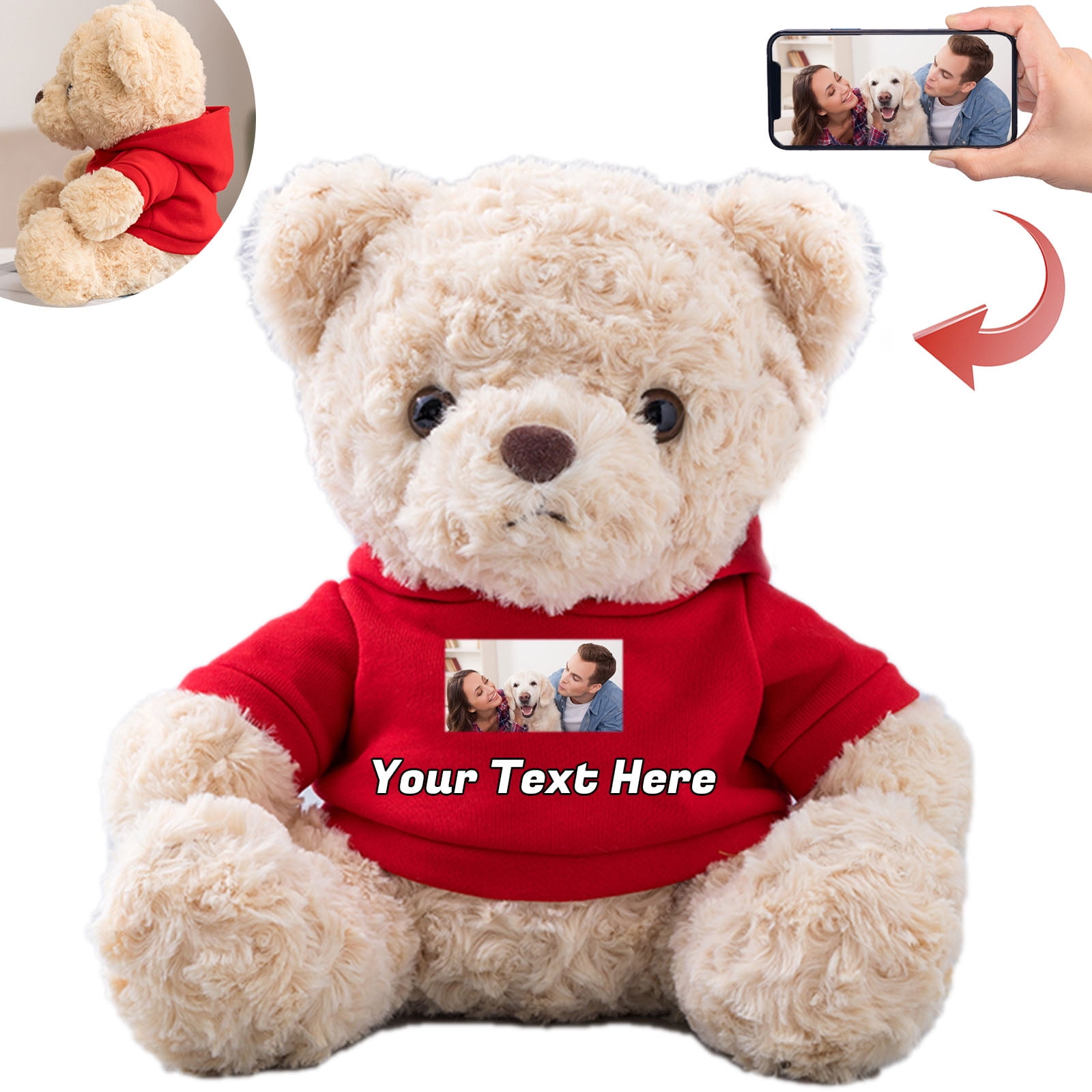 Personalized Teddy Bear as Customized Gifts for Women Men with Text ...