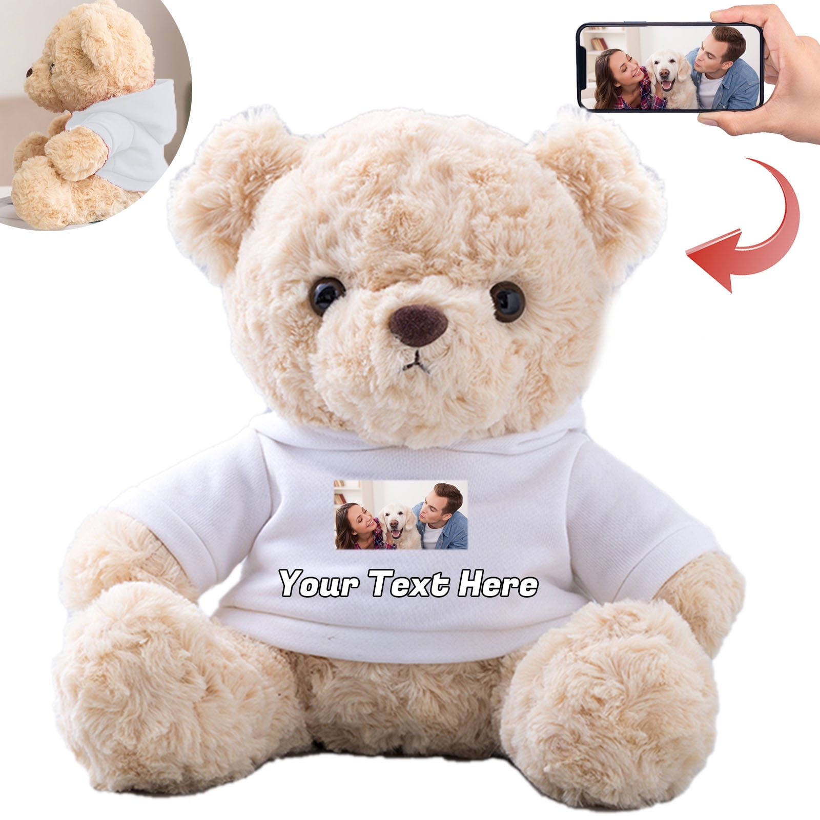 Personalized Teddy Bear as Customized Gifts for Women Men with Text ...