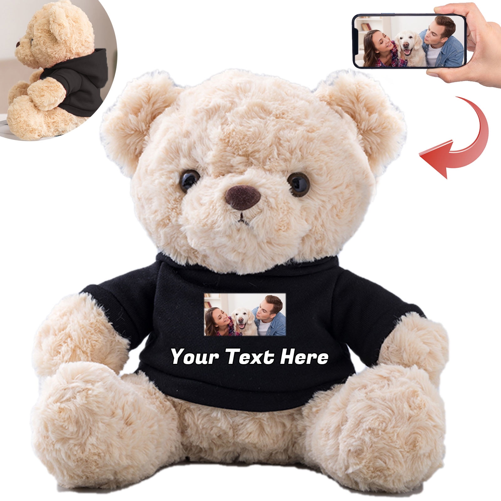 Personalized Teddy Bear as Customized Gifts for Women Men with Text ...