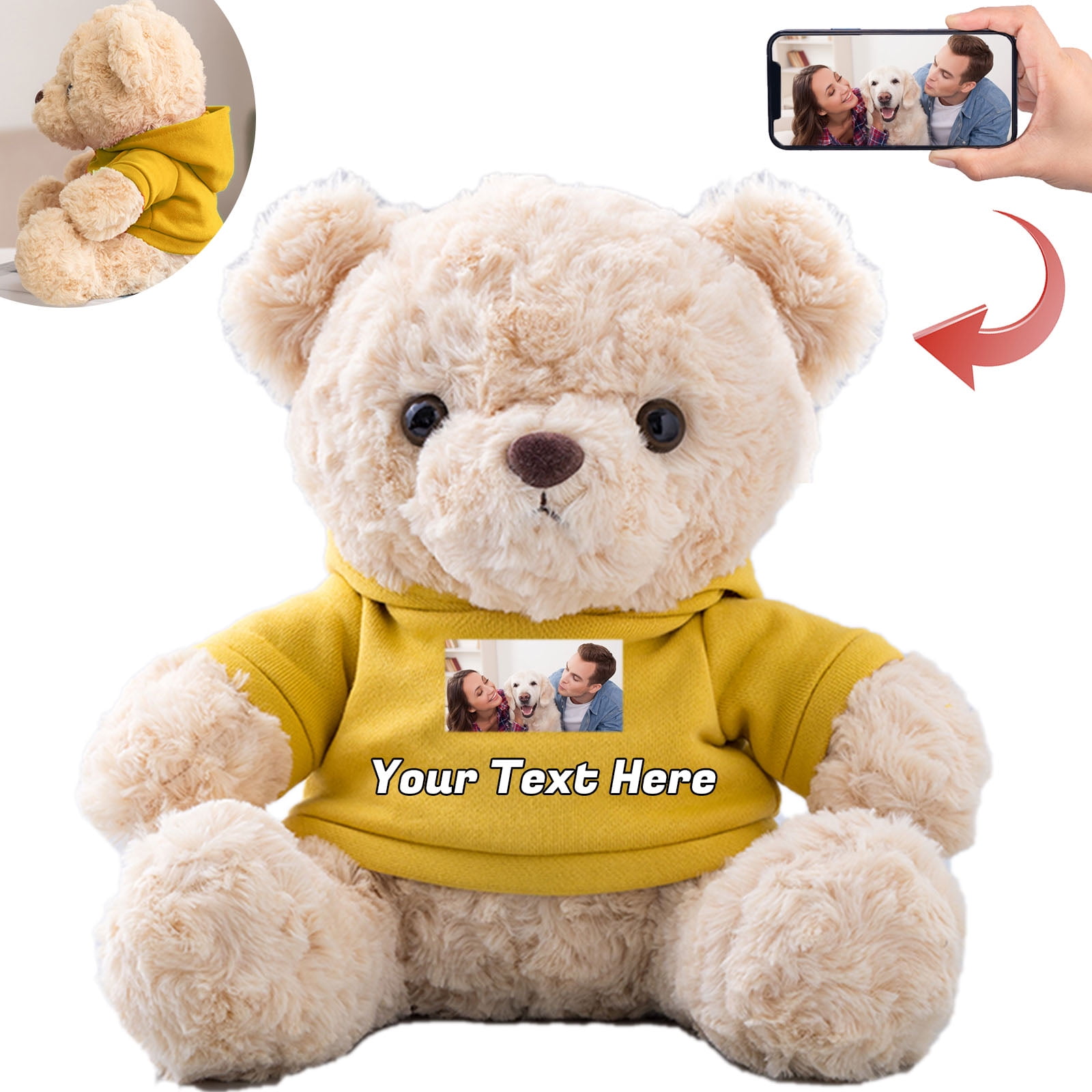 Personalized Teddy Bear as Customized Gifts for Women Men with Text ...