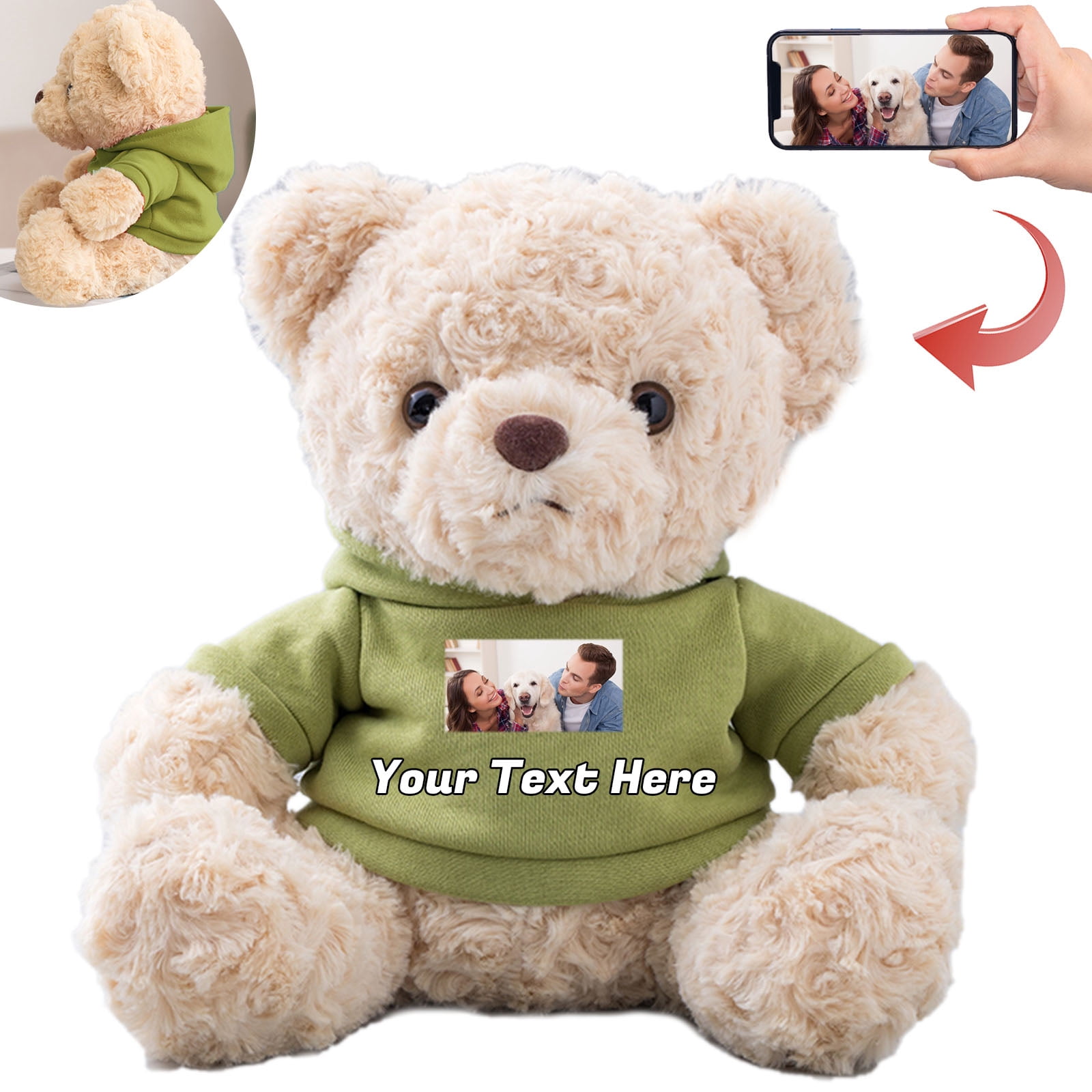 Personalized Teddy Bear as Customized Gifts for Women Men with Text ...