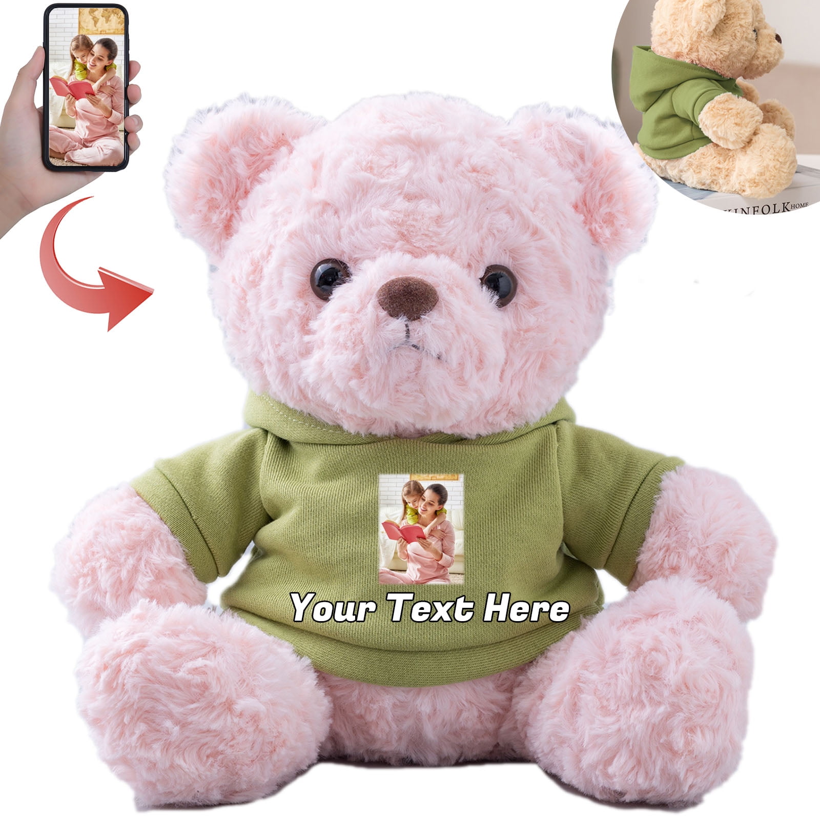 Personalized Teddy Bear as Customized Gifts for Women Men with Text ...