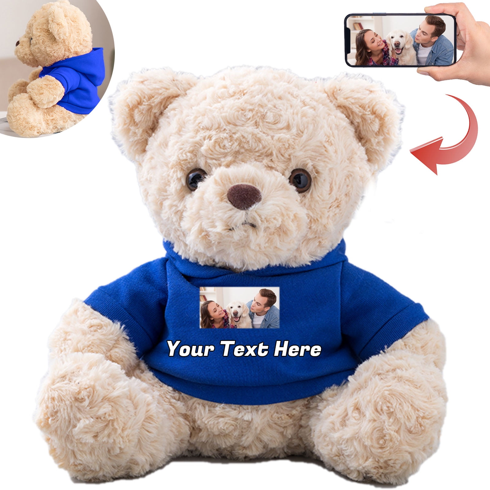 Personalized Teddy Bear as Customized Gifts for Women Men with Text ...