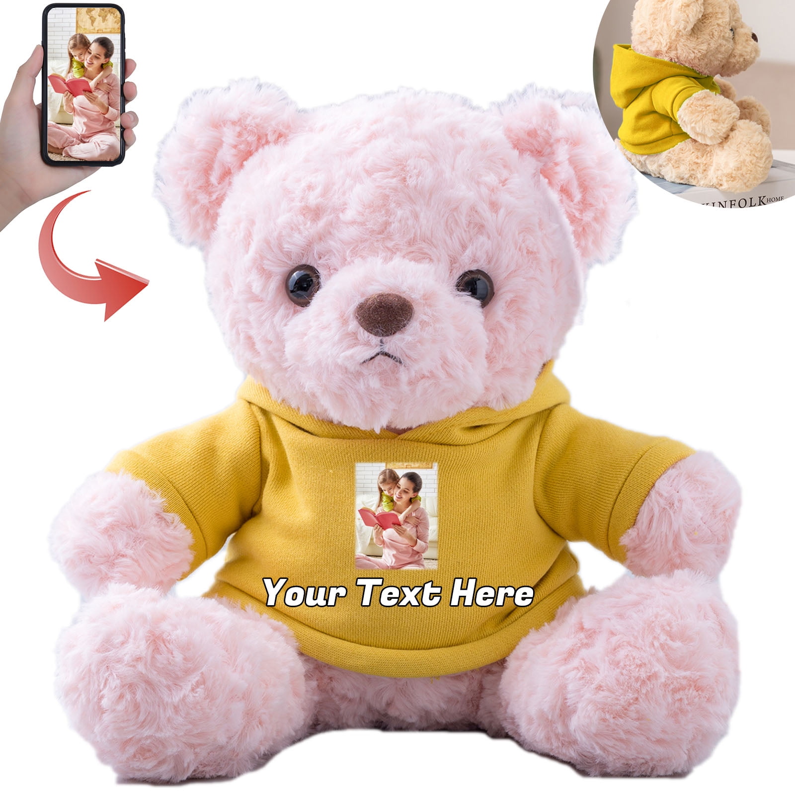 Personalized Teddy Bear as Customized Gifts for Women Men with Text ...