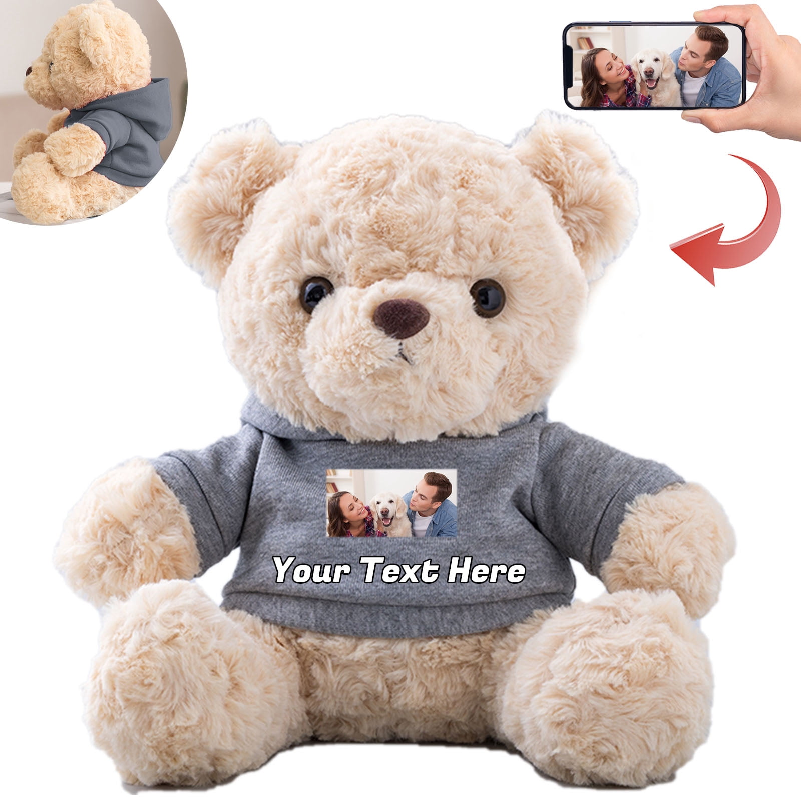 Personalized Teddy Bear as Customized Gifts for Women Men with Text ...
