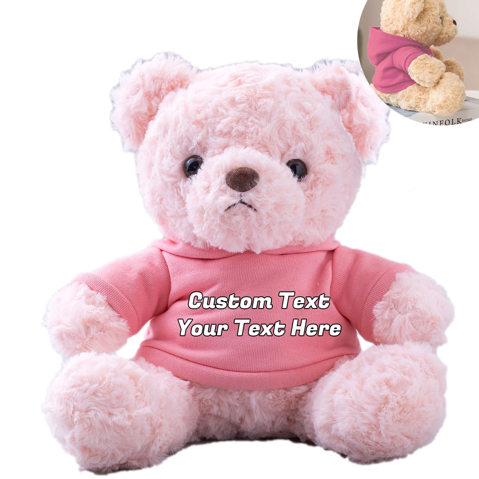 Personalized Teddy Bear as Customized Gifts for Women Men with Text as ...