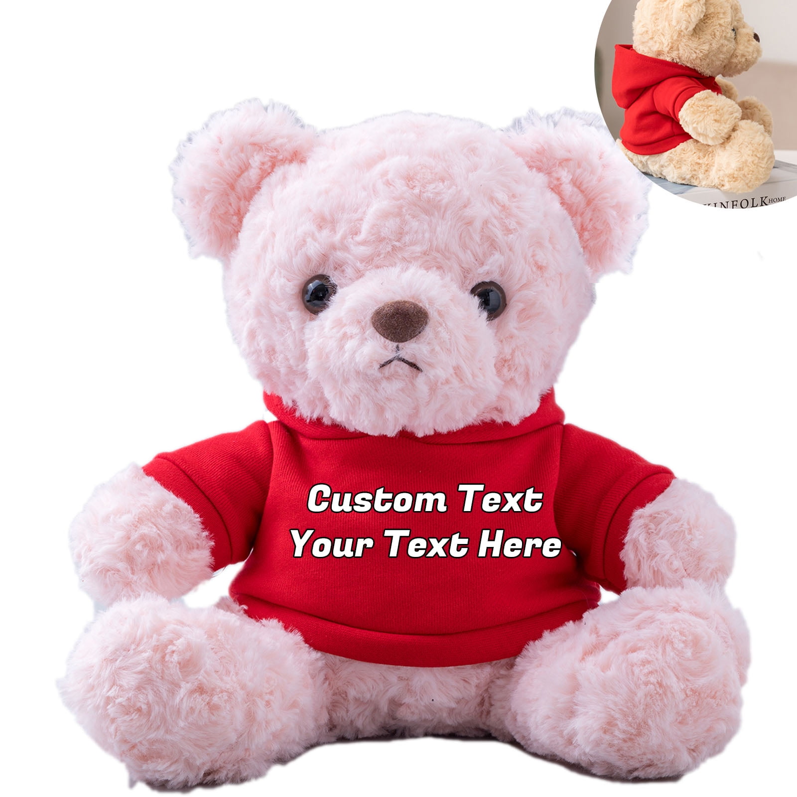 Personalized Teddy Bear as Customized Gifts for Women Men with Text as ...