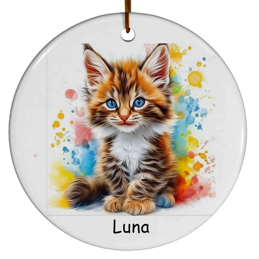 Personalized Texas Lynx Cat Christmas Ornament, Customized Ornament ...