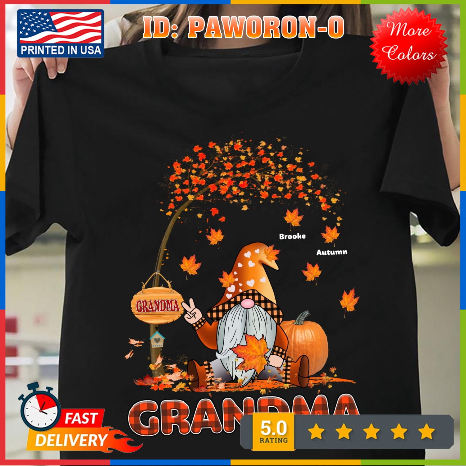 Personalized Thanksgiving Sweatshirt for Grandma, Nana, Fall Autumn ...