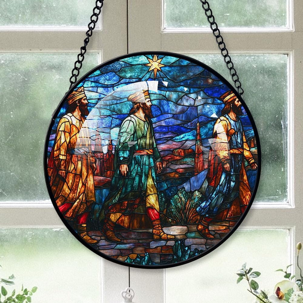 Personalized Three Magi Suncatcher Stained Glass, Three Magi Originally ...