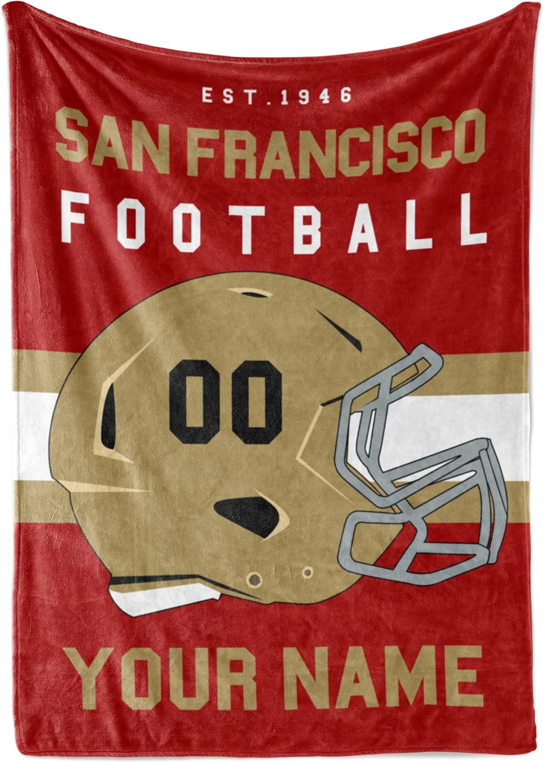 Personalized Throw Blanket for Football Fans - Ships Next Day - Made in ...