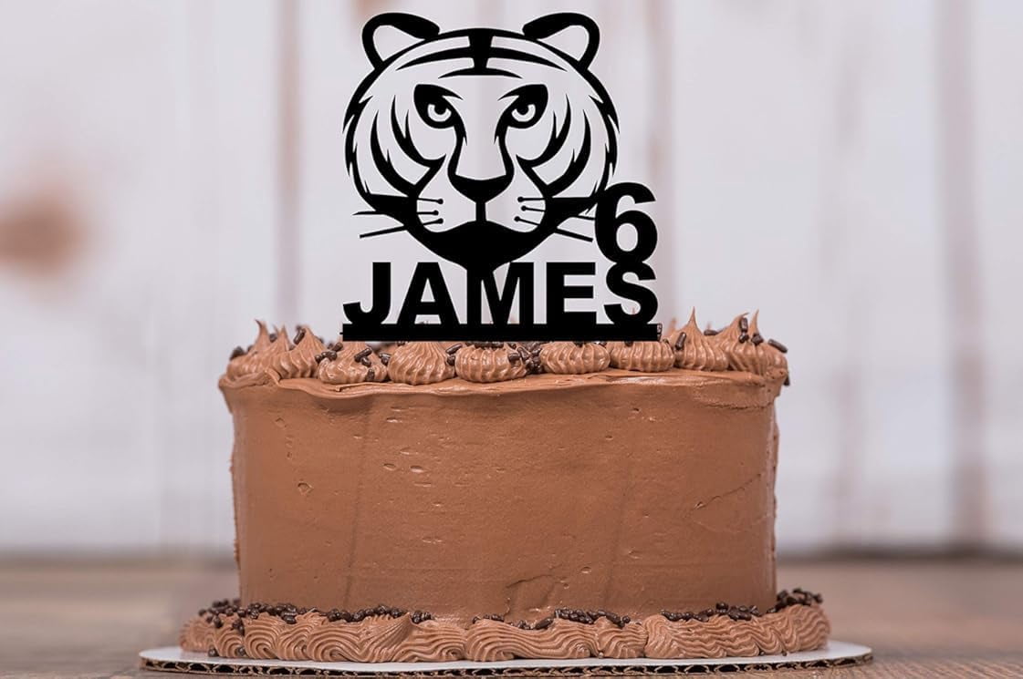 Personalized Tiger Cake Topper, Baby Shower, Party Decor, Cake Topper ...