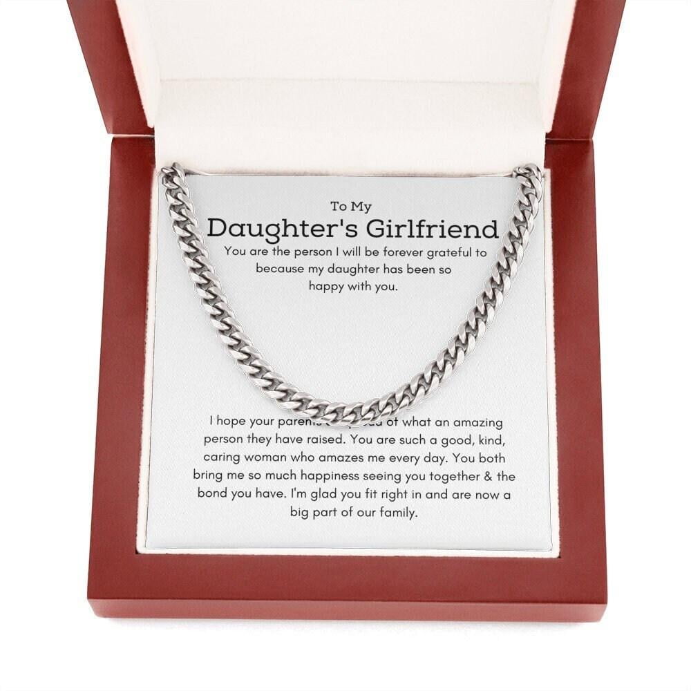 Personalized To My Daughter's Girlfriend, Cuban Link Chain, Birthday ...