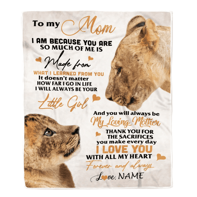 Personalized To My Mom From Daughter Lion I Love You With All My Heart ...