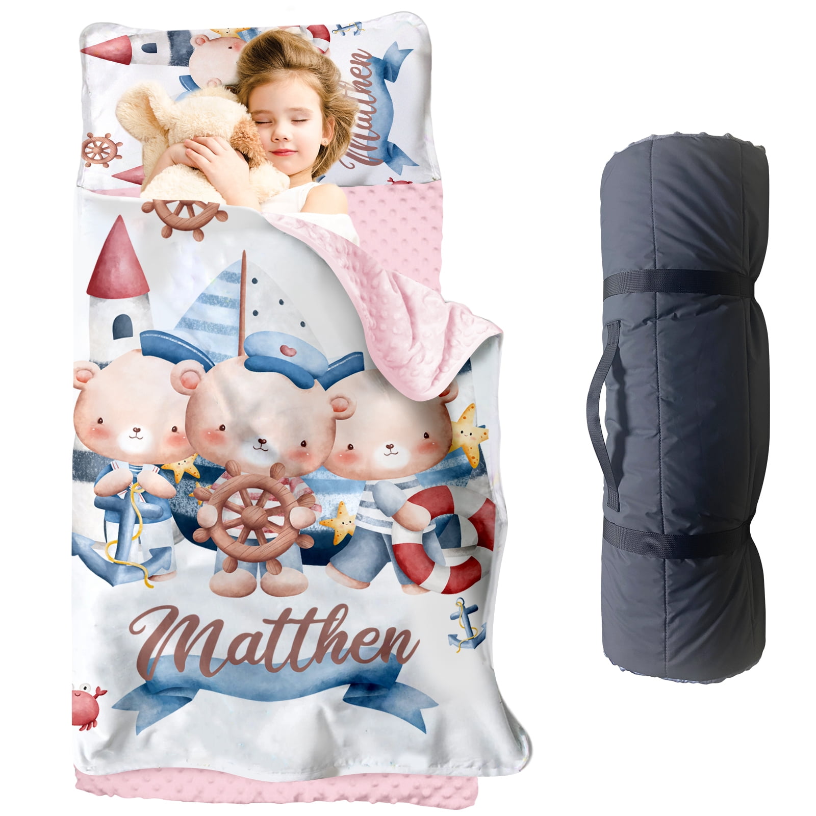 Personalized Toddler Nap Mat for Girl, Custom Name Kids Nap Mat with ...