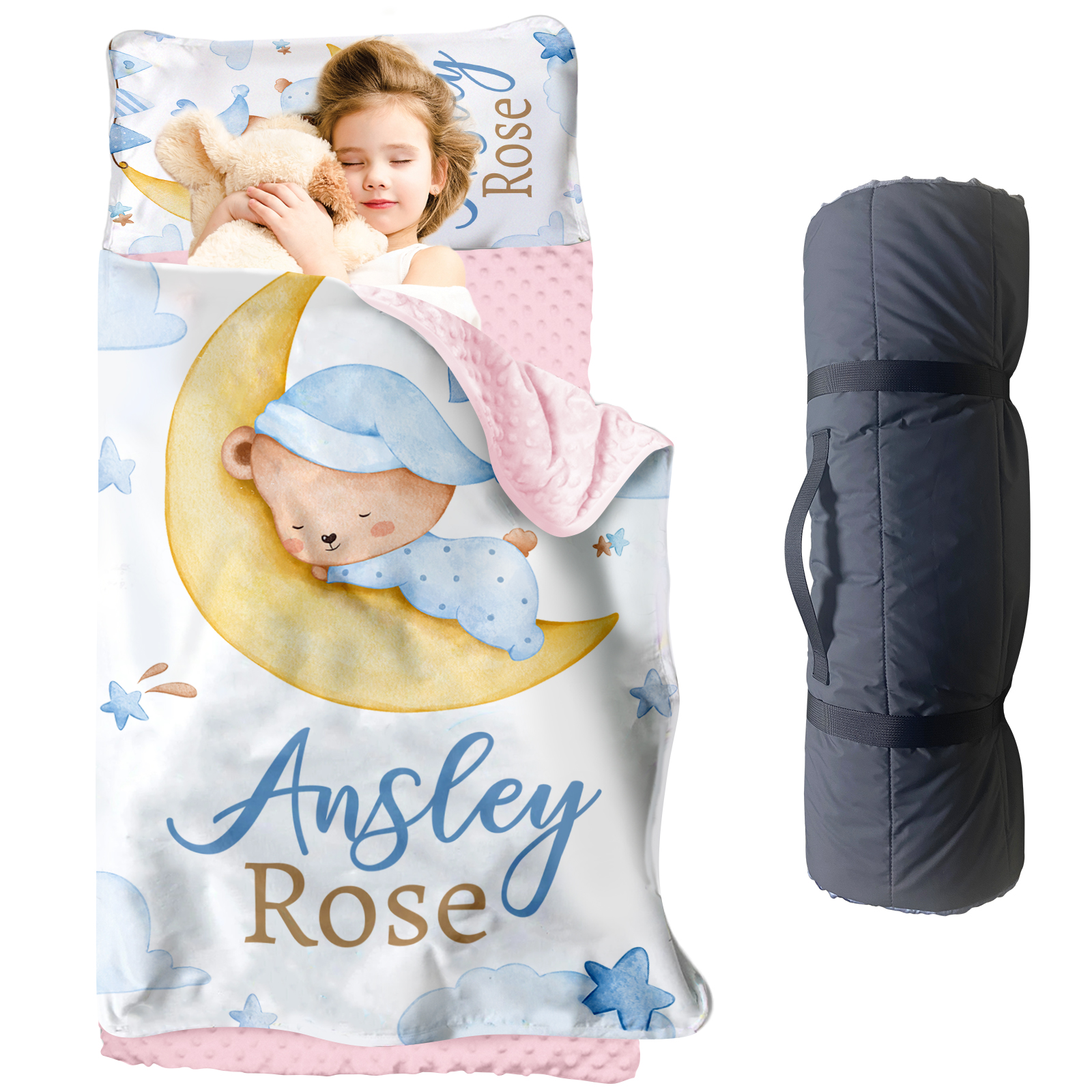 Personalized Toddler Nap Mat for Girls, Custom Name Kids Nap Mat with ...