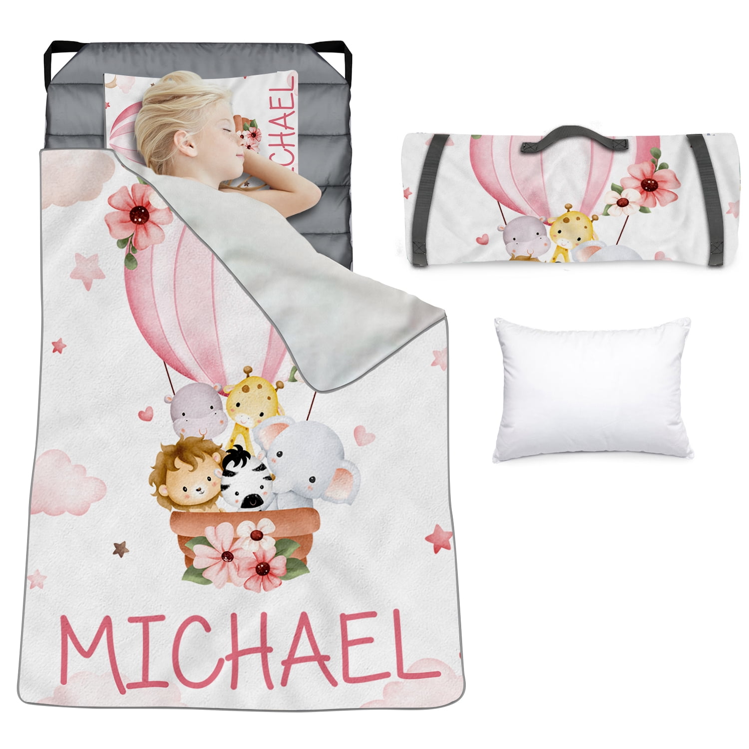 Personalized Toddler Nap Mat for Girls–Custom Name Sleeping Mat with ...