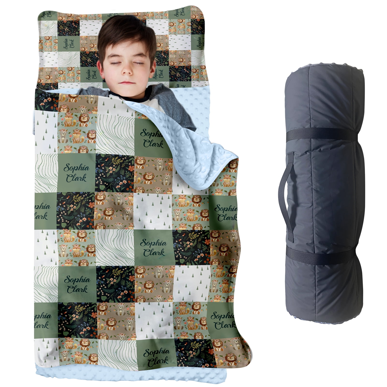 Personalized Toddler Nap Mats for Preschool, Wild Garden Pals Design ...