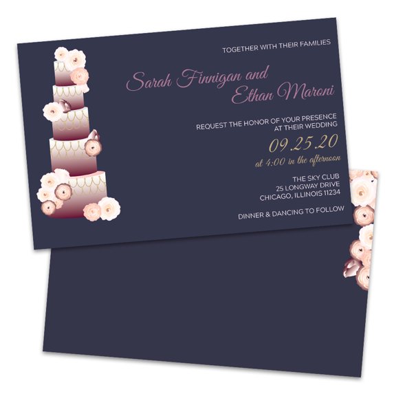 Personalized Towering Cake Wedding Invitations - Walmart.com