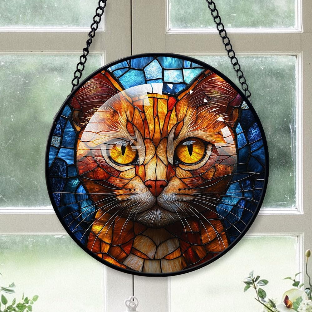 Personalized Toyger Cat Suncatcher Stained Glass, Toyger Cat Originally ...