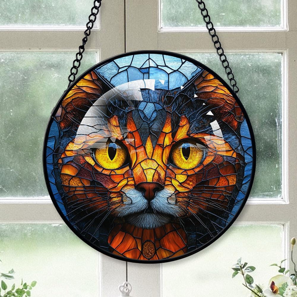 Personalized Toyger Cat Suncatcher Stained Glass, Toyger Cat Stained ...