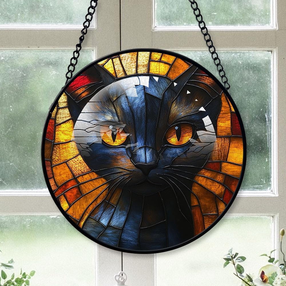 Personalized Toyger Cat Suncatcher Stained Glass, Toyger Cat Stained ...