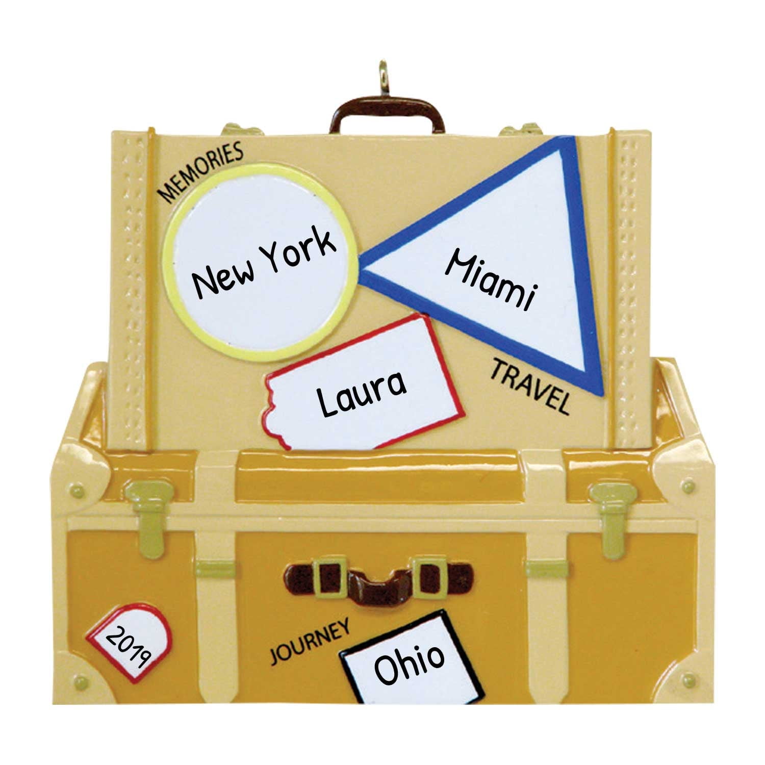 Personalized Travel Ornament - Airplane Ornament, Travel Christmas ...