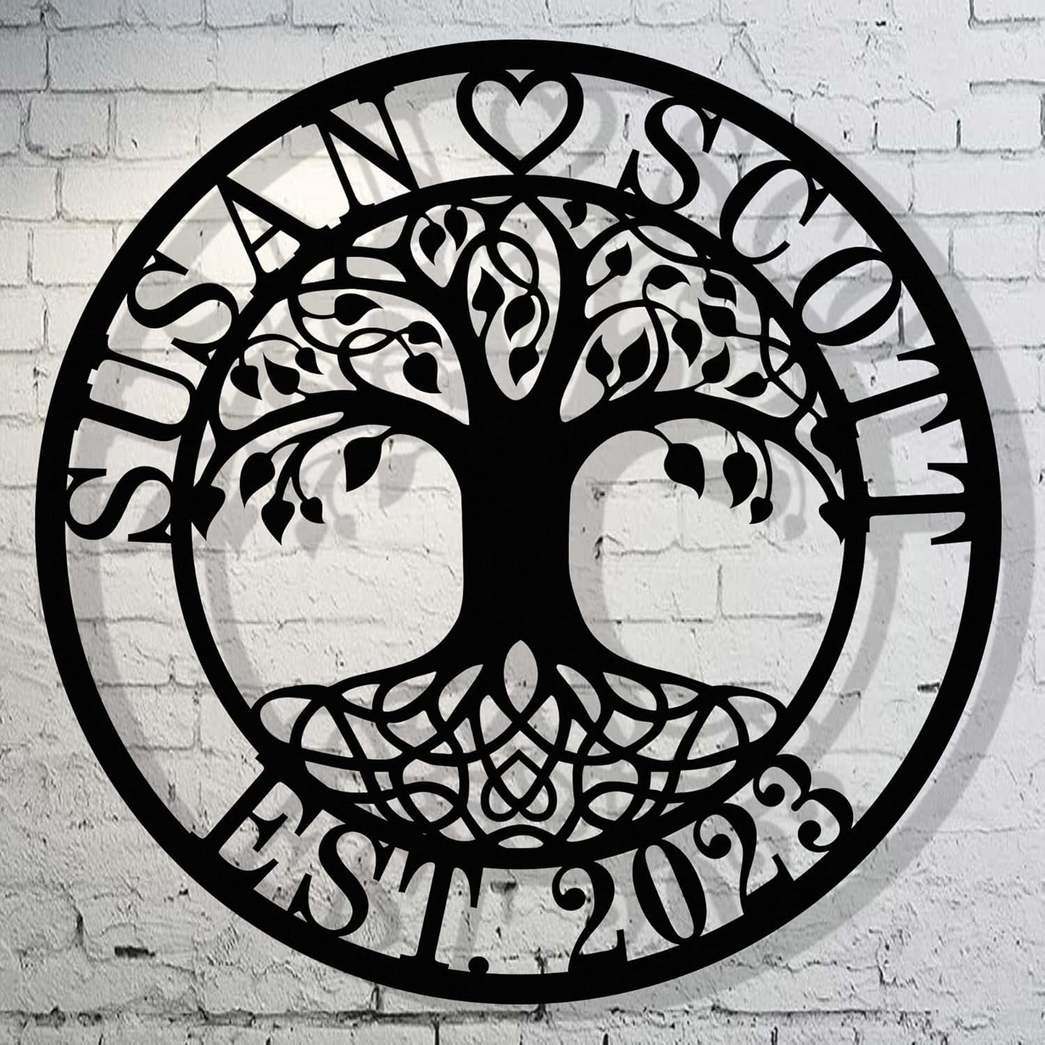 Personalized Tree of Life Metal Wall Sign, personalized family name ...