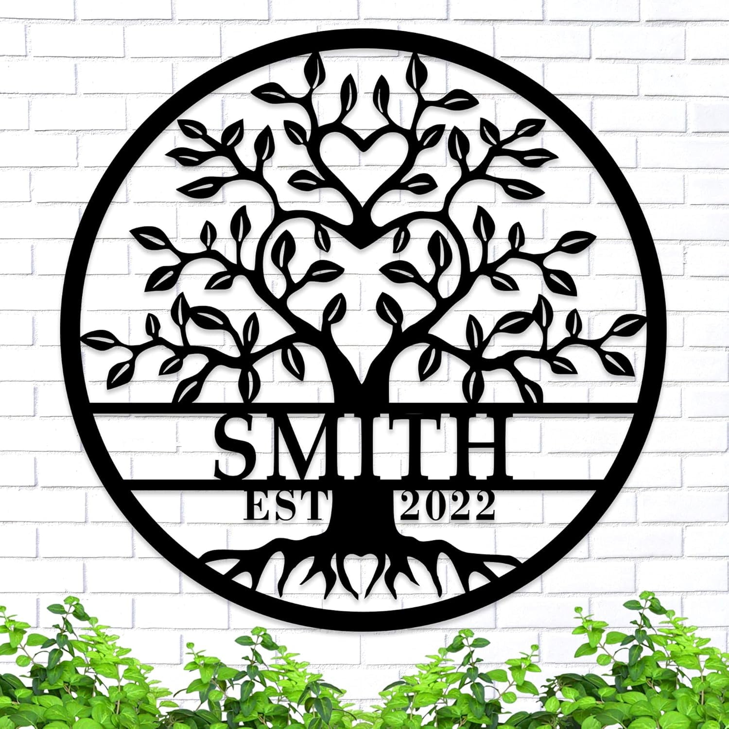 Personalized Tree of Life Sign, Last Name Metal Sign, Family Name Sign ...