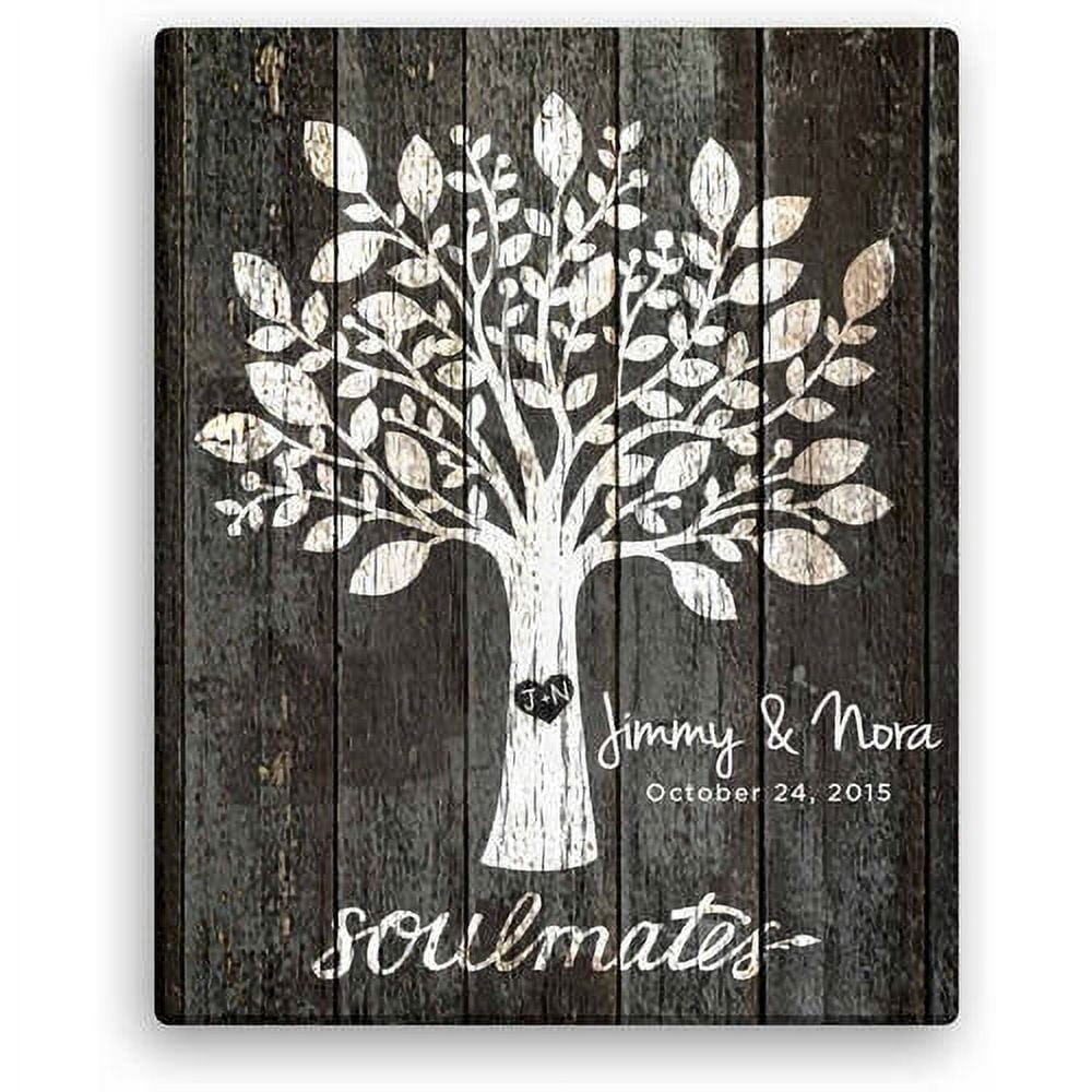 Personalized Tree Of Love 16" x 20" Canvas Available In Multiple Colors ...