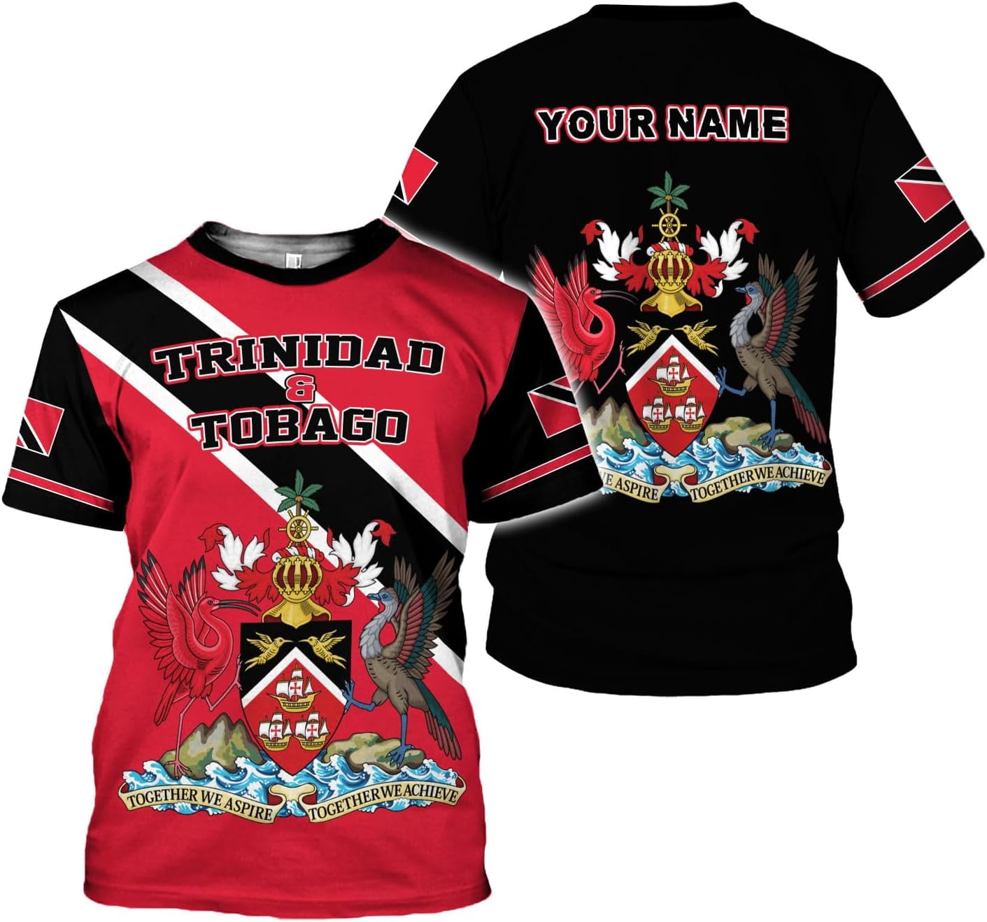 Personalized Trinidad & Tobago Shirts Trinidad and Tobago Coat of Arms ...
