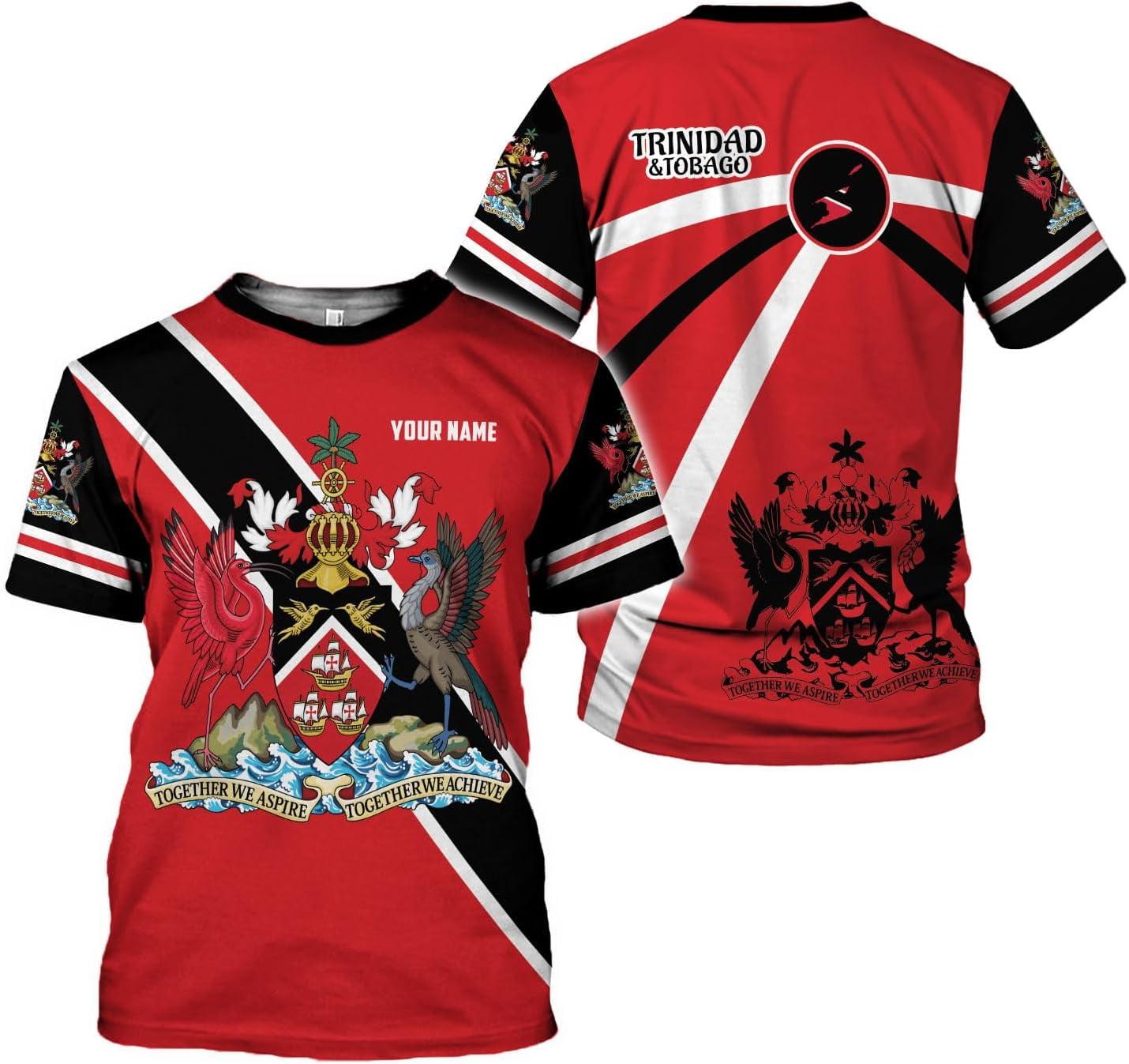 Personalized Trinidad & Tobago Shirts Trinidad and Tobago Coat of Arms ...
