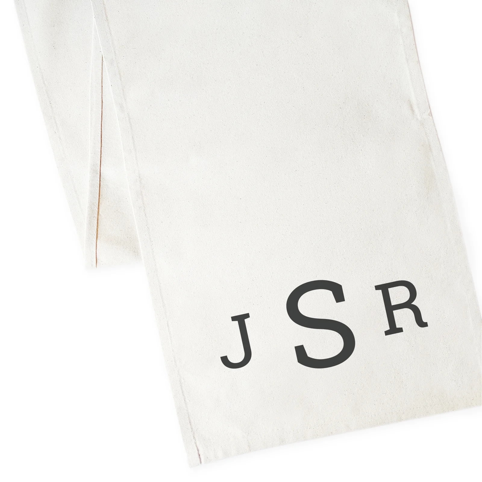 Personalized Triple Monogram Cotton Canvas Table Runner - Walmart.com